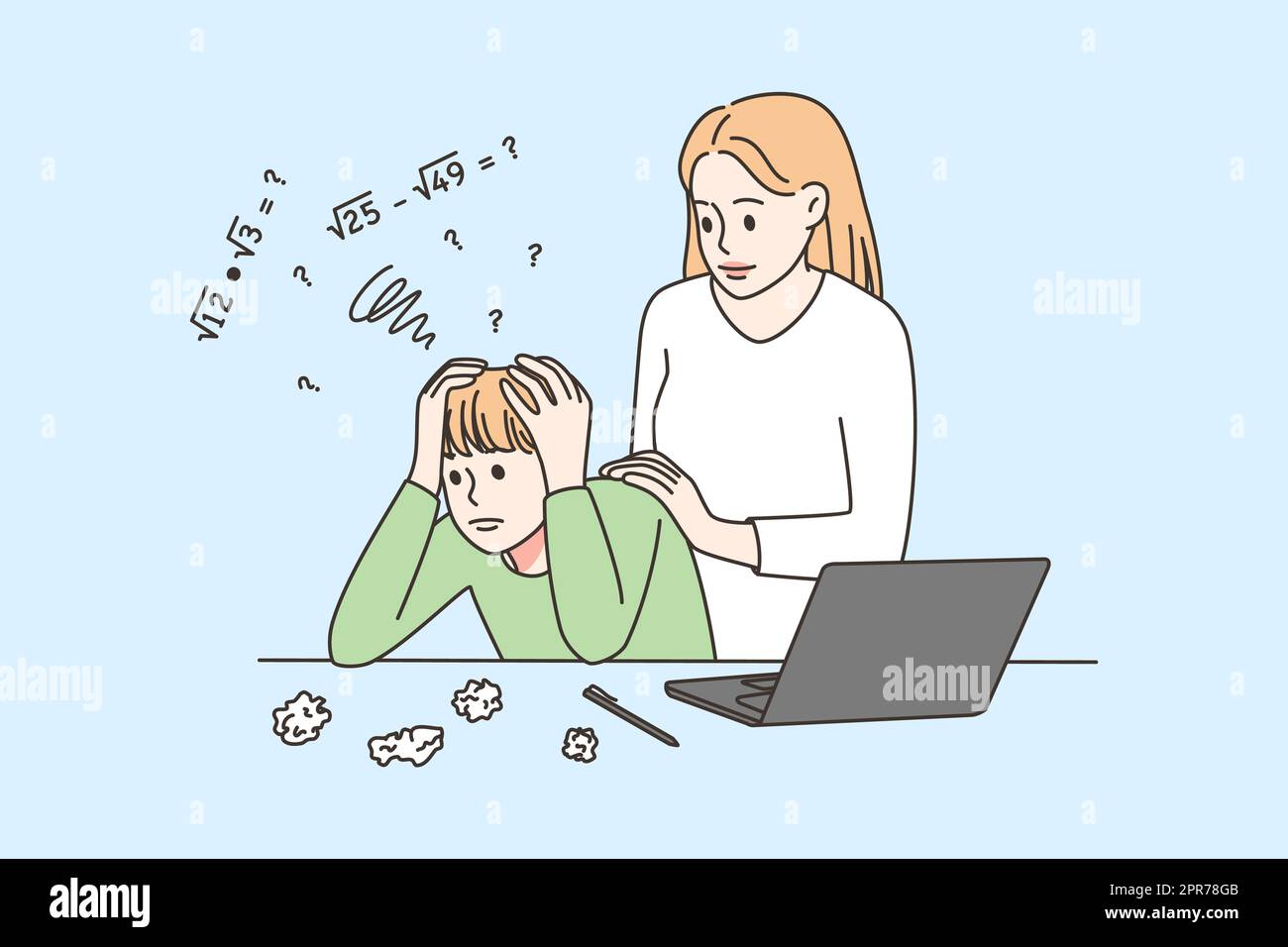 Child problem parent cartoon hi-res stock photography and images - Alamy