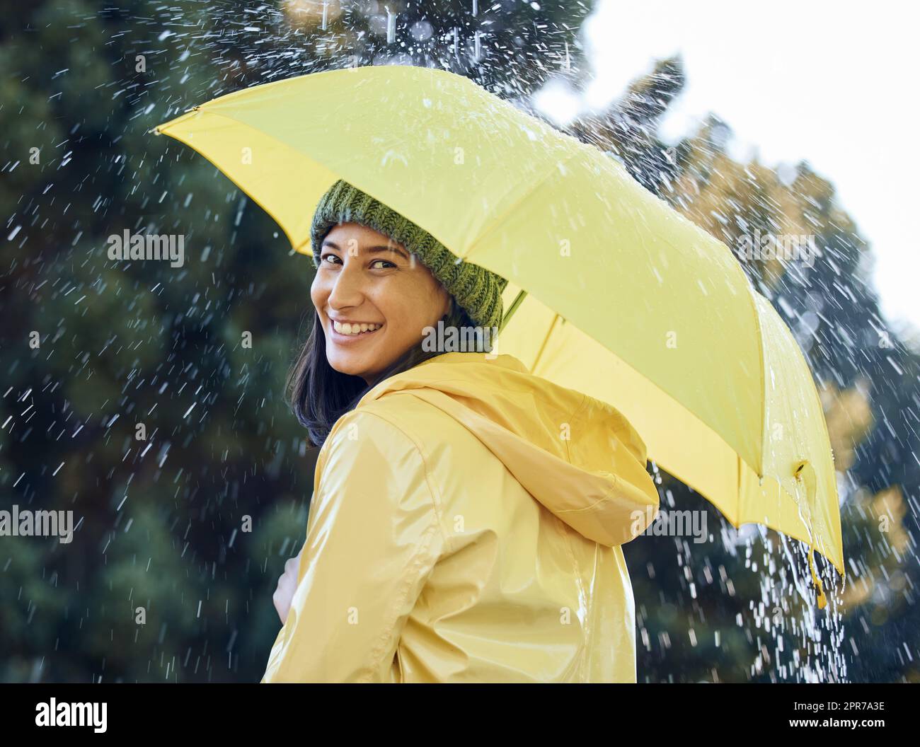 Yellow raincoat hi-res stock photography and images - Alamy