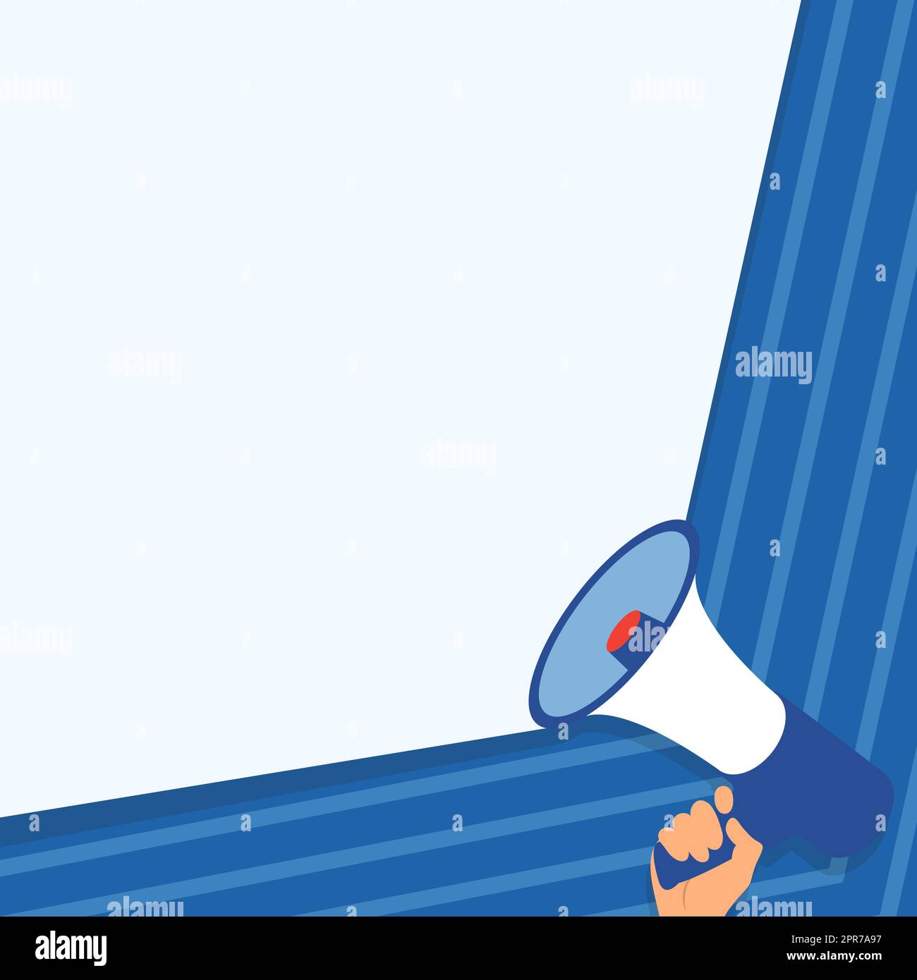 Illustration Of Hand Holding Megaphone Making Loudly Wonderful New ...