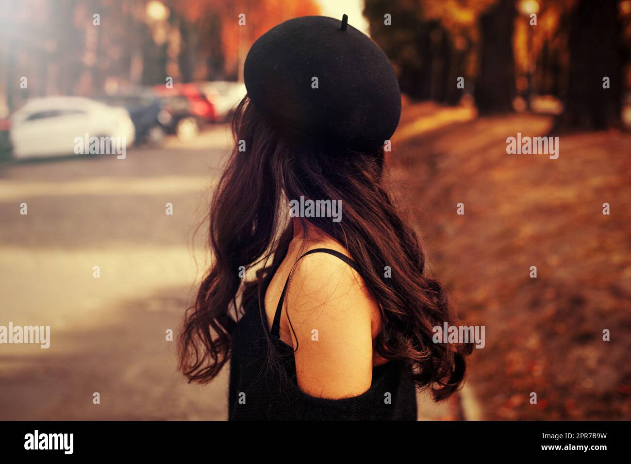 Back view one black woman hi-res stock photography and images - Alamy
