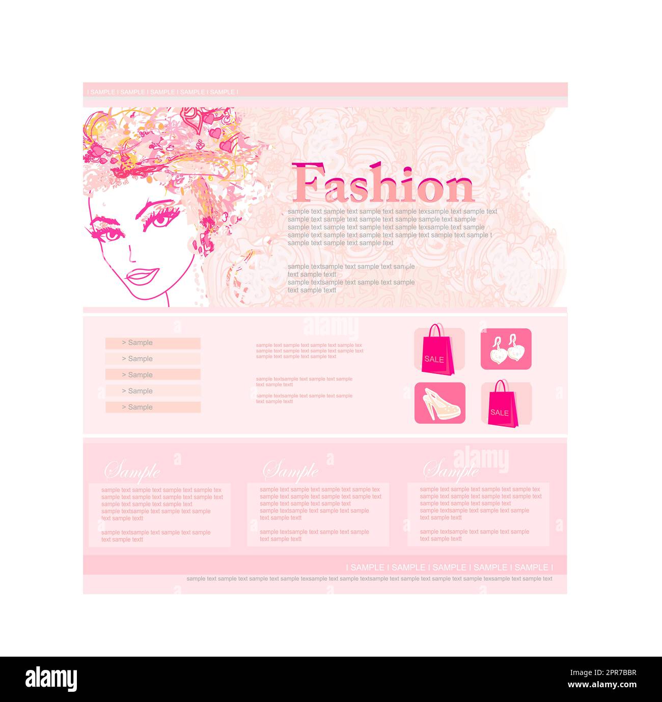 Fashion shopping Website template Stock Photo - Alamy