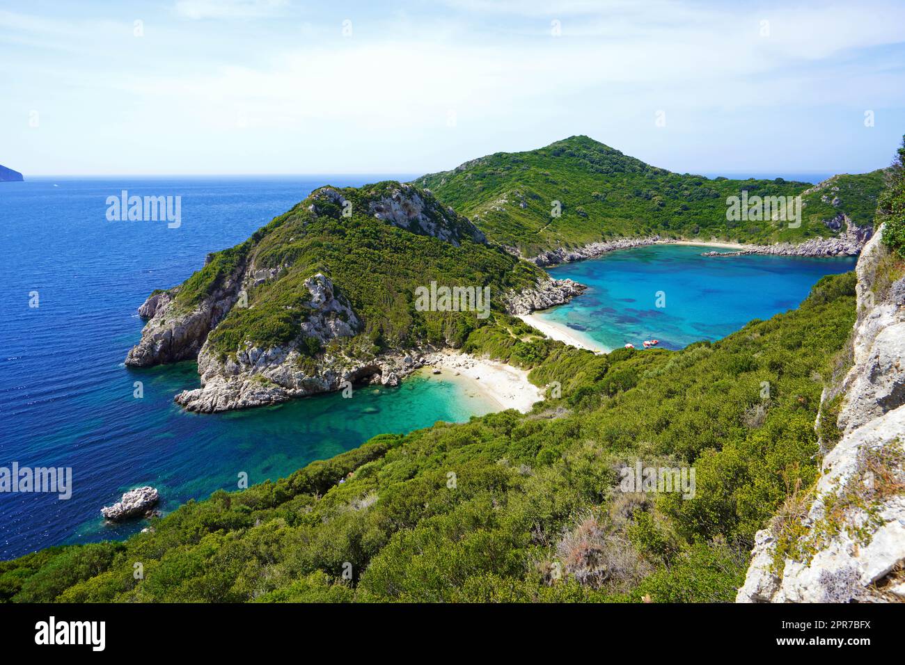 Porto Timoni beach in Corfu, a paradise place with double beach and ...