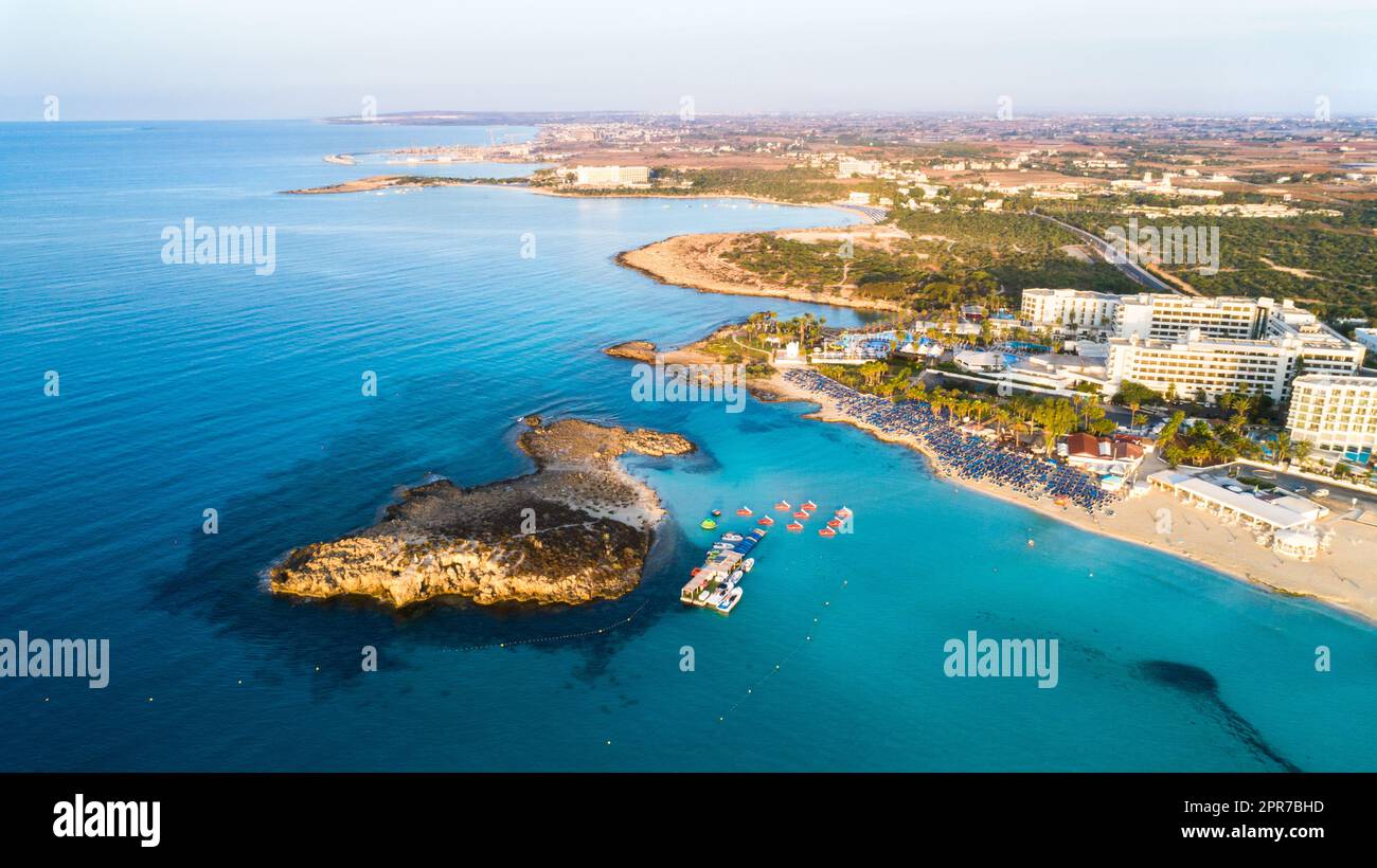 Aerial Nissi beach, Ayia Napa, Cyprus Stock Photo - Alamy