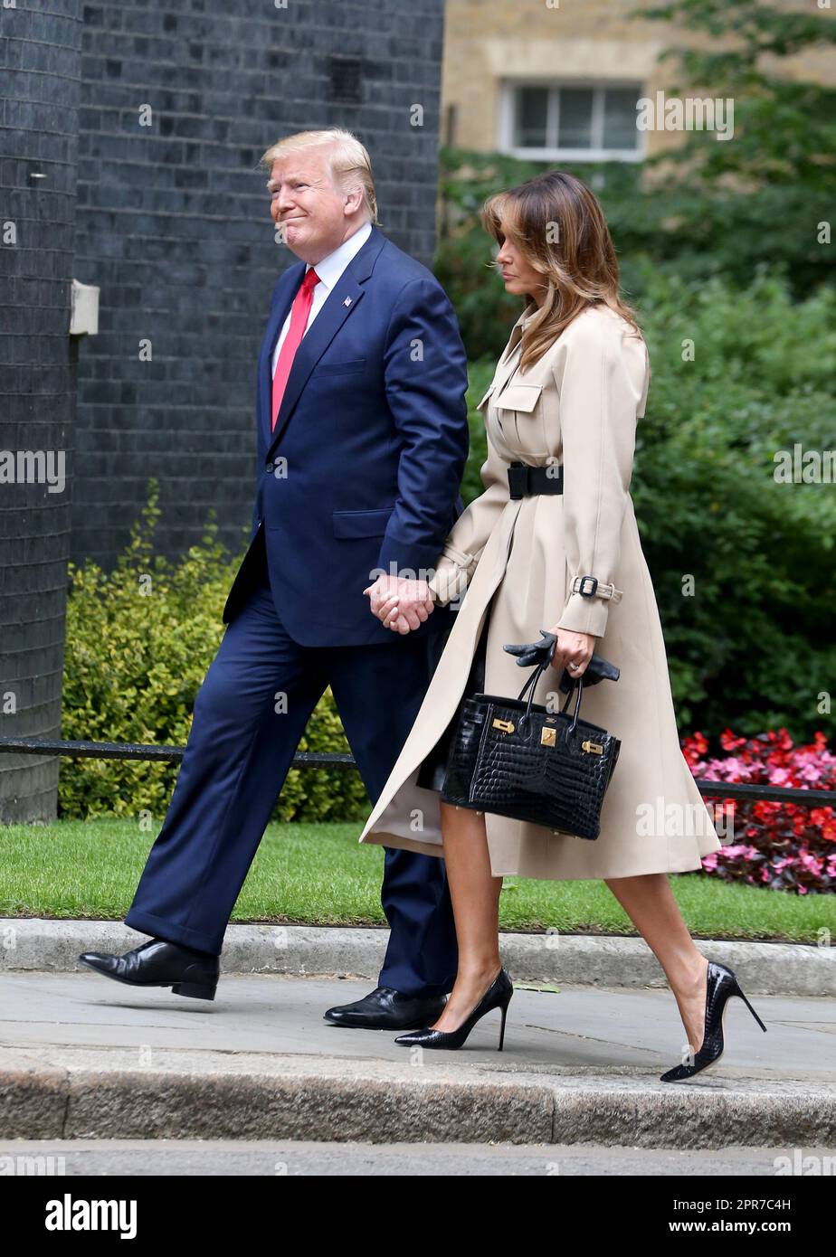 US President Donald Trump and US First Lady Melania Trump visit Number ...