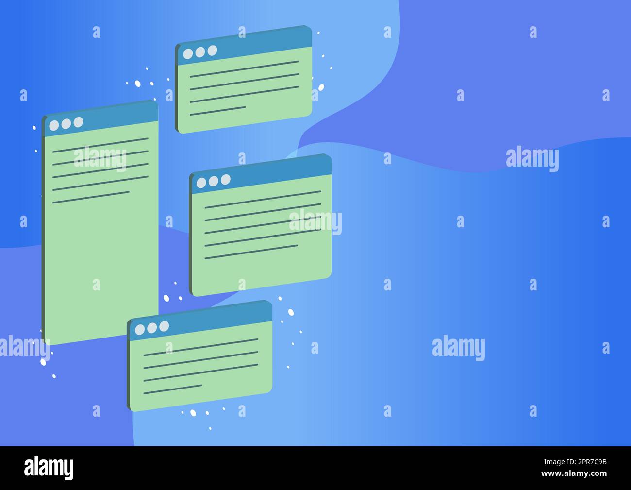 Chat tabs symbolizing successful online communication colleagues ...