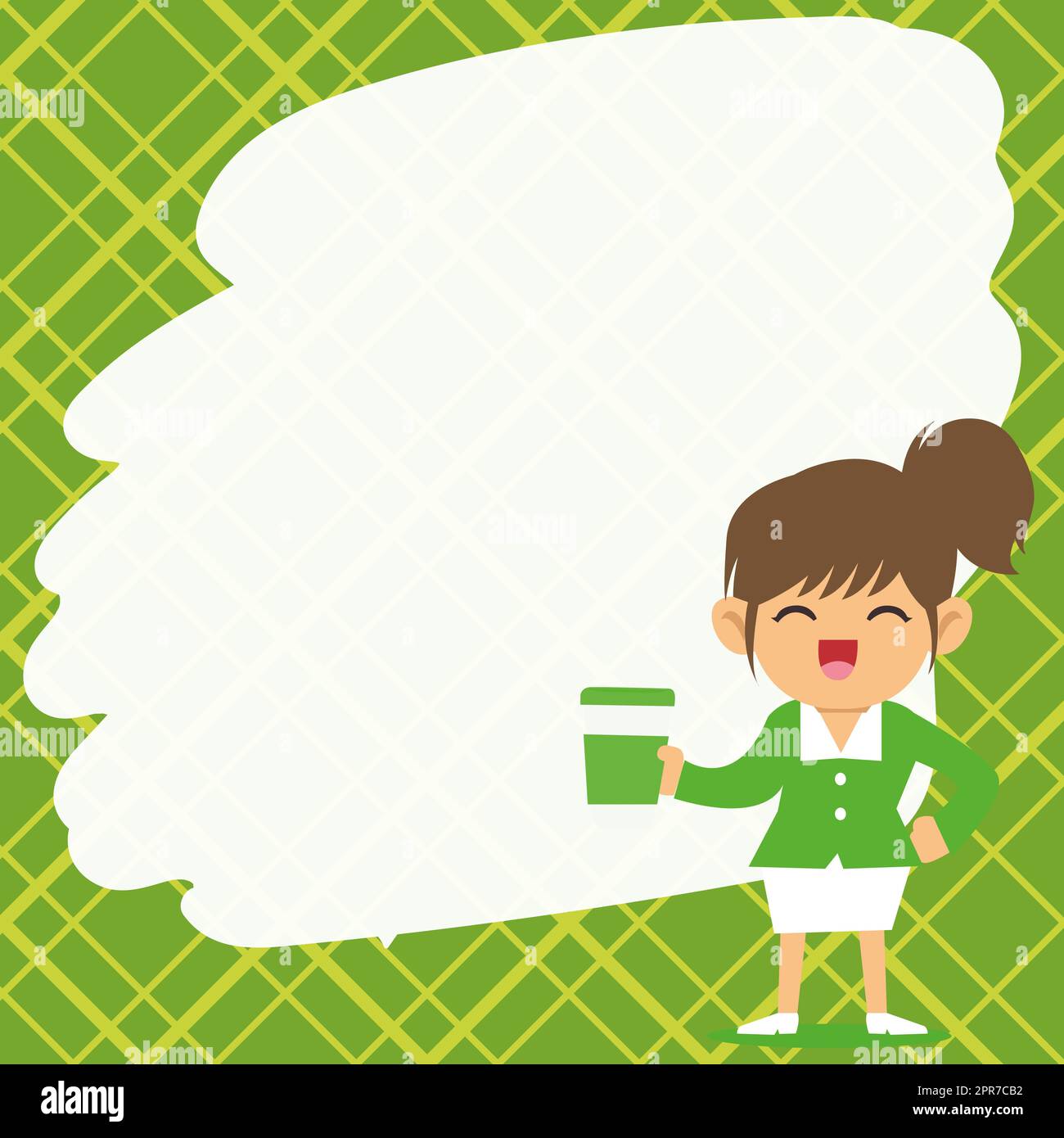 Instructor Drawing Pointing Stick On Empty Whiteboard While Holding Cup ...