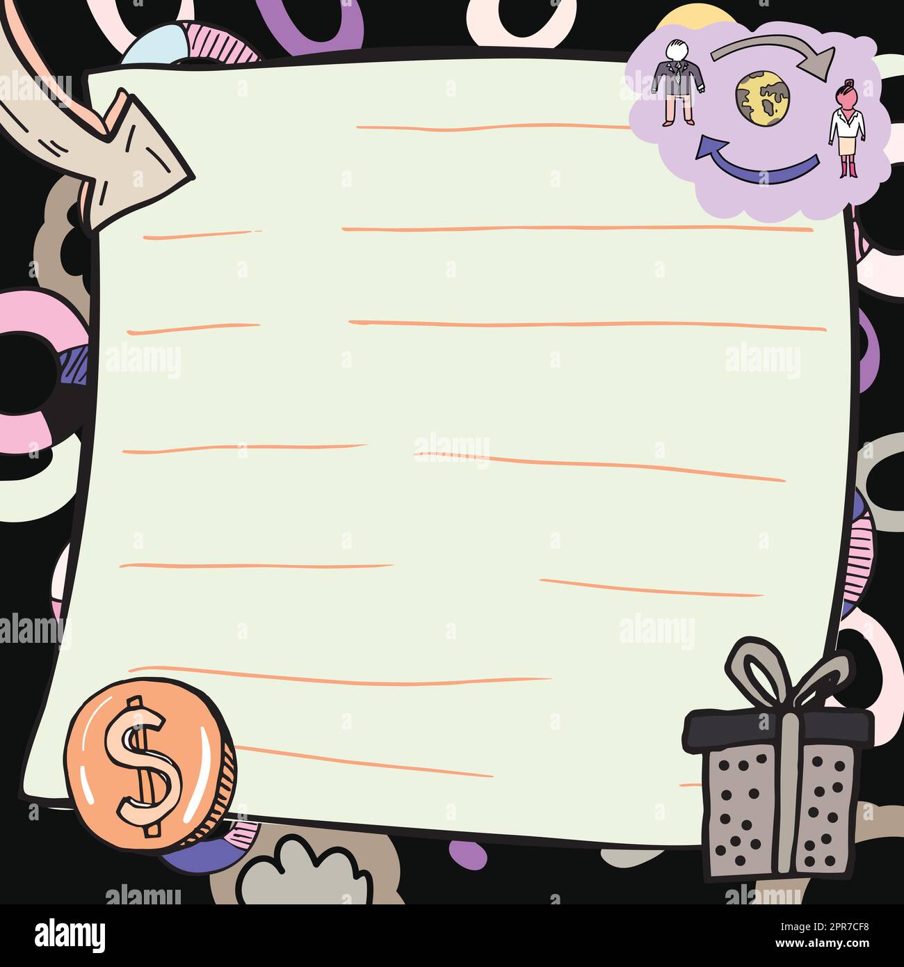 Important Message Written On Note With Gift Drawing. Crutial ...