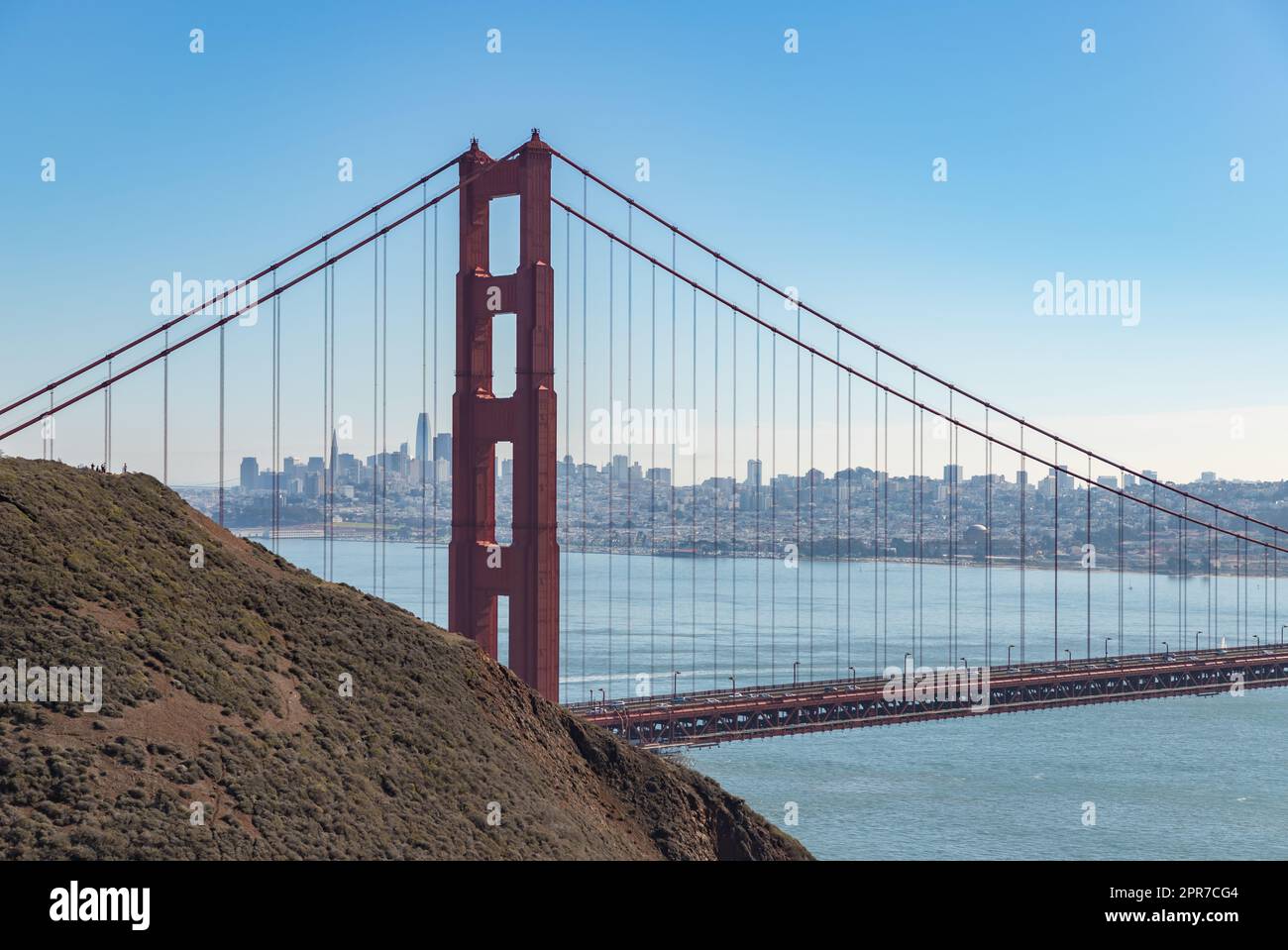 A picture of the Golden Gate Bridge and the city of San Francisco in ...
