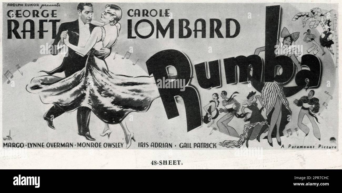 GEORGE RAFT and CAROLE LOMBARD in RUMBA 1935 director MARION GERING ...