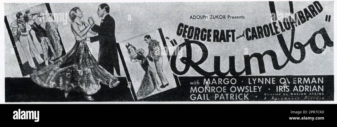 GEORGE RAFT CAROLE LOMBARD and MARGO in RUMBA 1935 director MARION ...