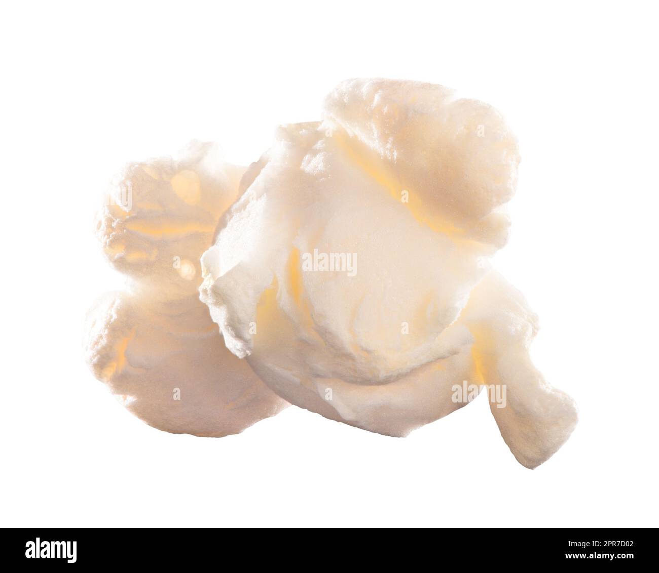 Want to know whats popping. Shot of a popped piece of popcorn against a ...