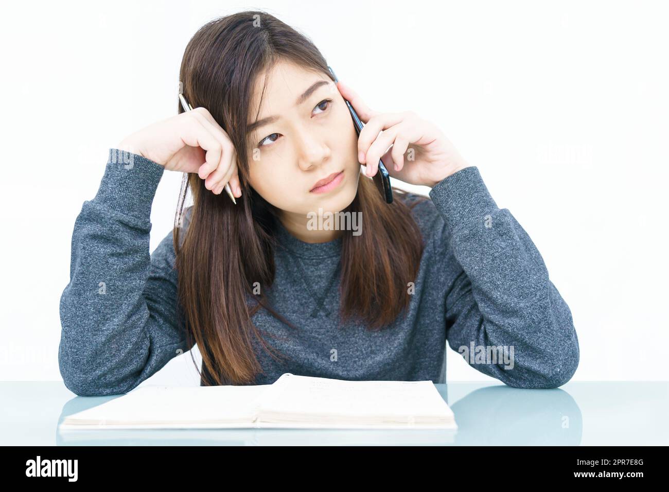 Mobile phone and notebook hi-res stock photography and images - Alamy