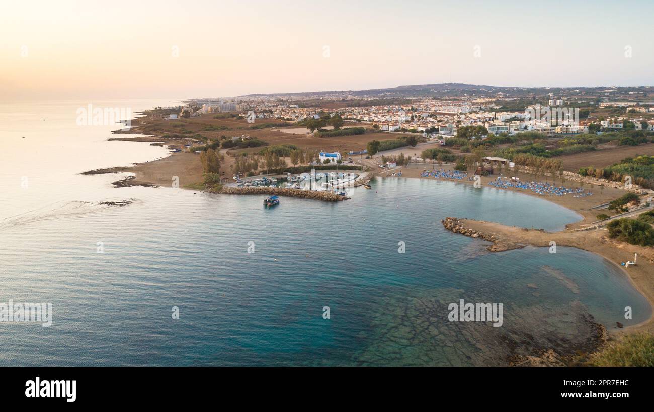 Aerial Agia Triada beach, Protaras, Cyprus Stock Photo - Alamy