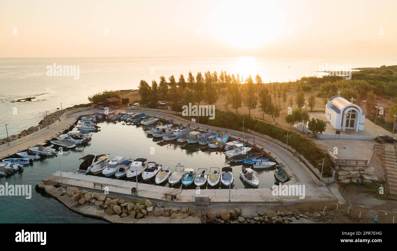 Aerial Agia Triada beach, Protaras, Cyprus Stock Photo - Alamy