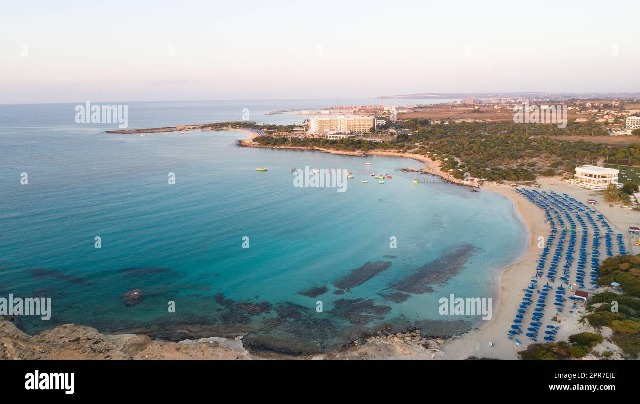 Aerial Landa beach, Ayia Napa, Cyprus Stock Photo - Alamy