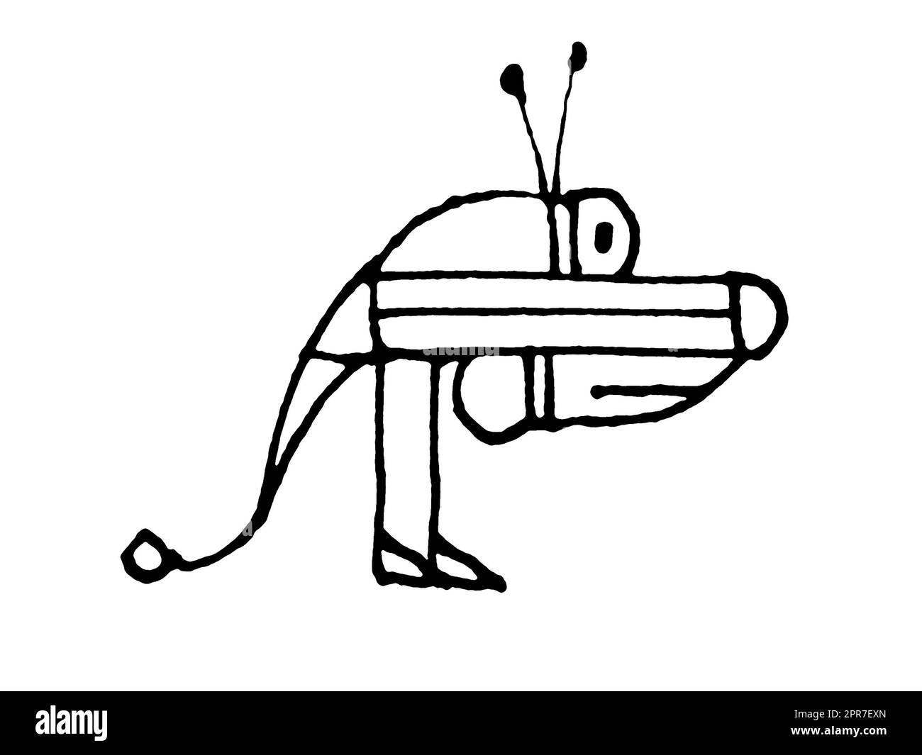 Sketchy style black and white robot dog drawing illustration Stock ...