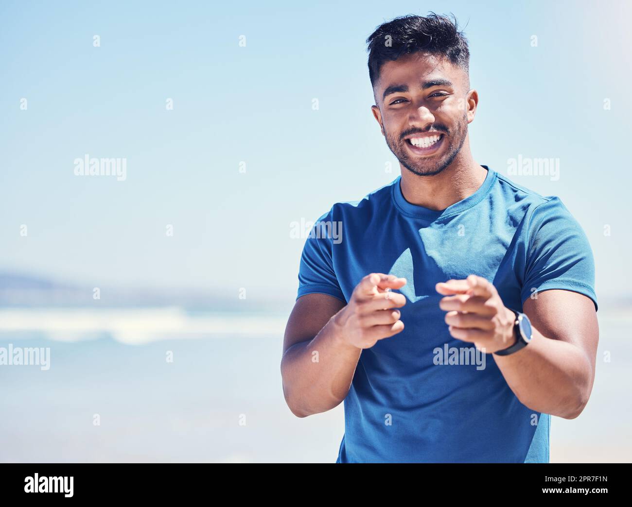 Man pointing out out sea hi-res stock photography and images - Alamy