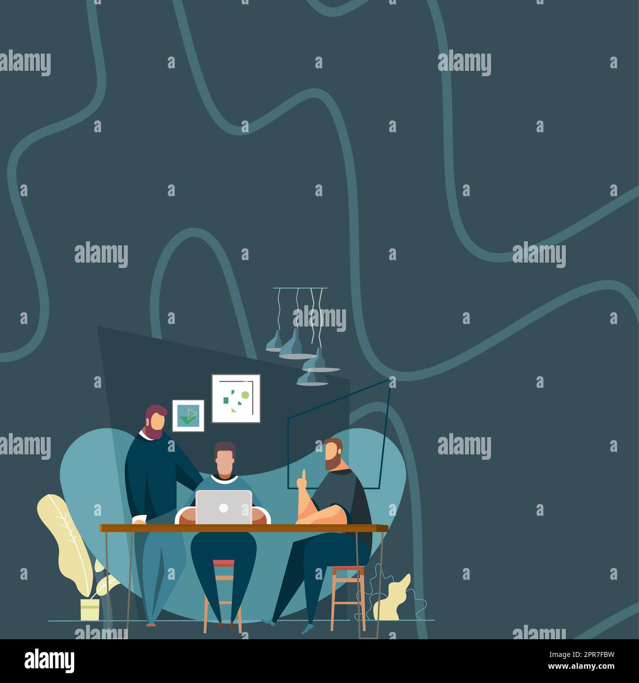 Business partners having discussion meeting Stock Vector Images - Alamy