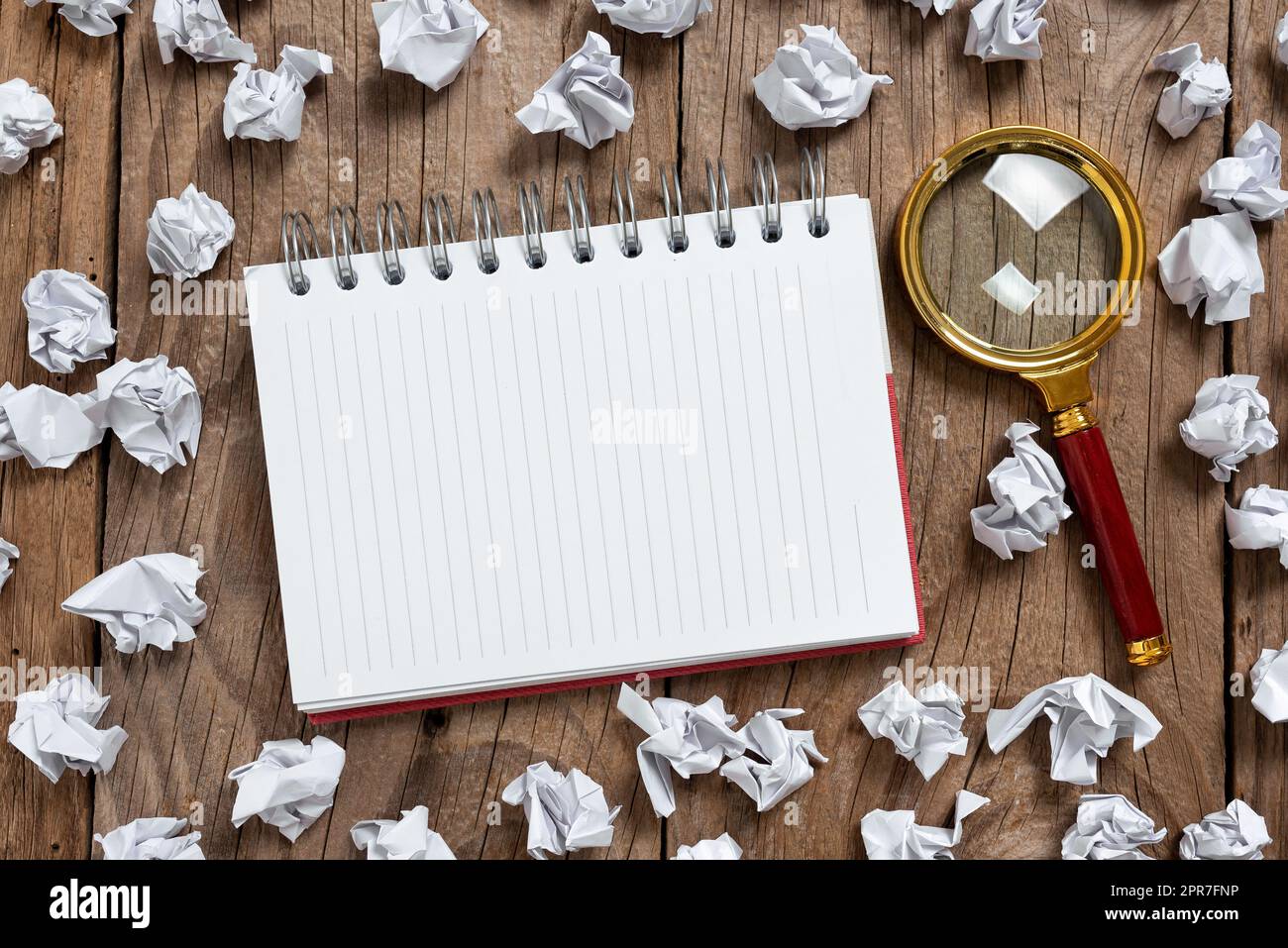 Notepad On Floor With Important Data Written In With Paper Wraps And ...