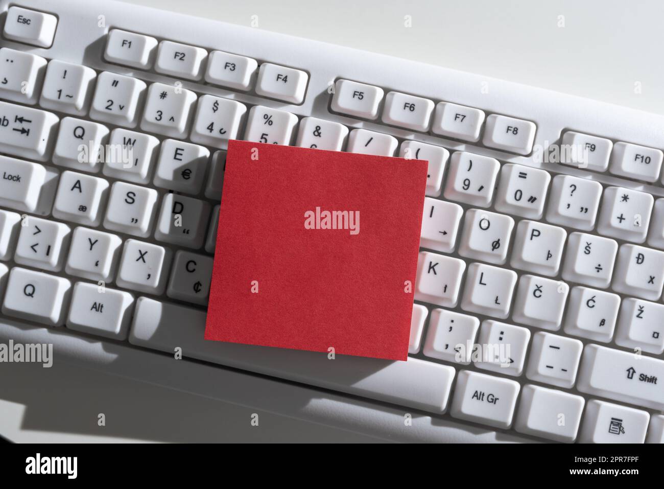 Important Messages Written On Note On Desk Above Keyboard. Crutial ...