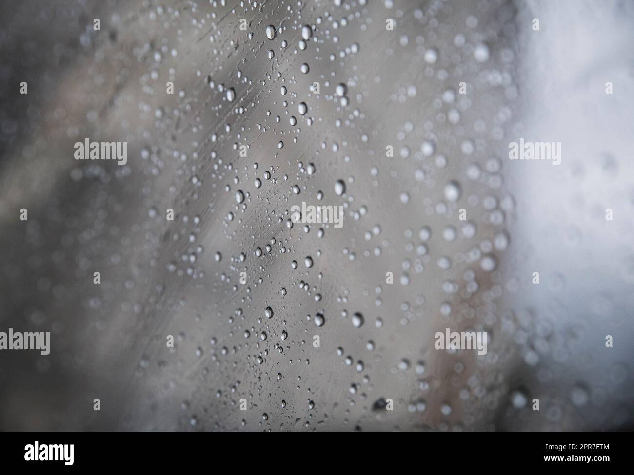 Raindrop on the window of the car Stock Photo - Alamy