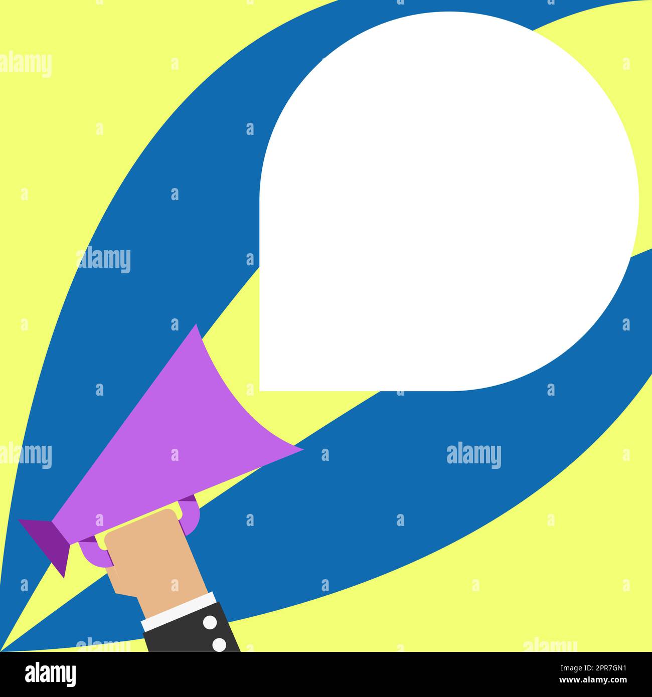 Illustration Of Hand Holding Megaphone Making Loudly Wonderful New ...