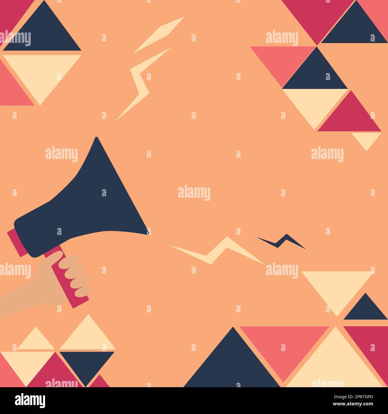 Illustration Of A Loud Megaphone Making New Wonderfull Announcement To ...