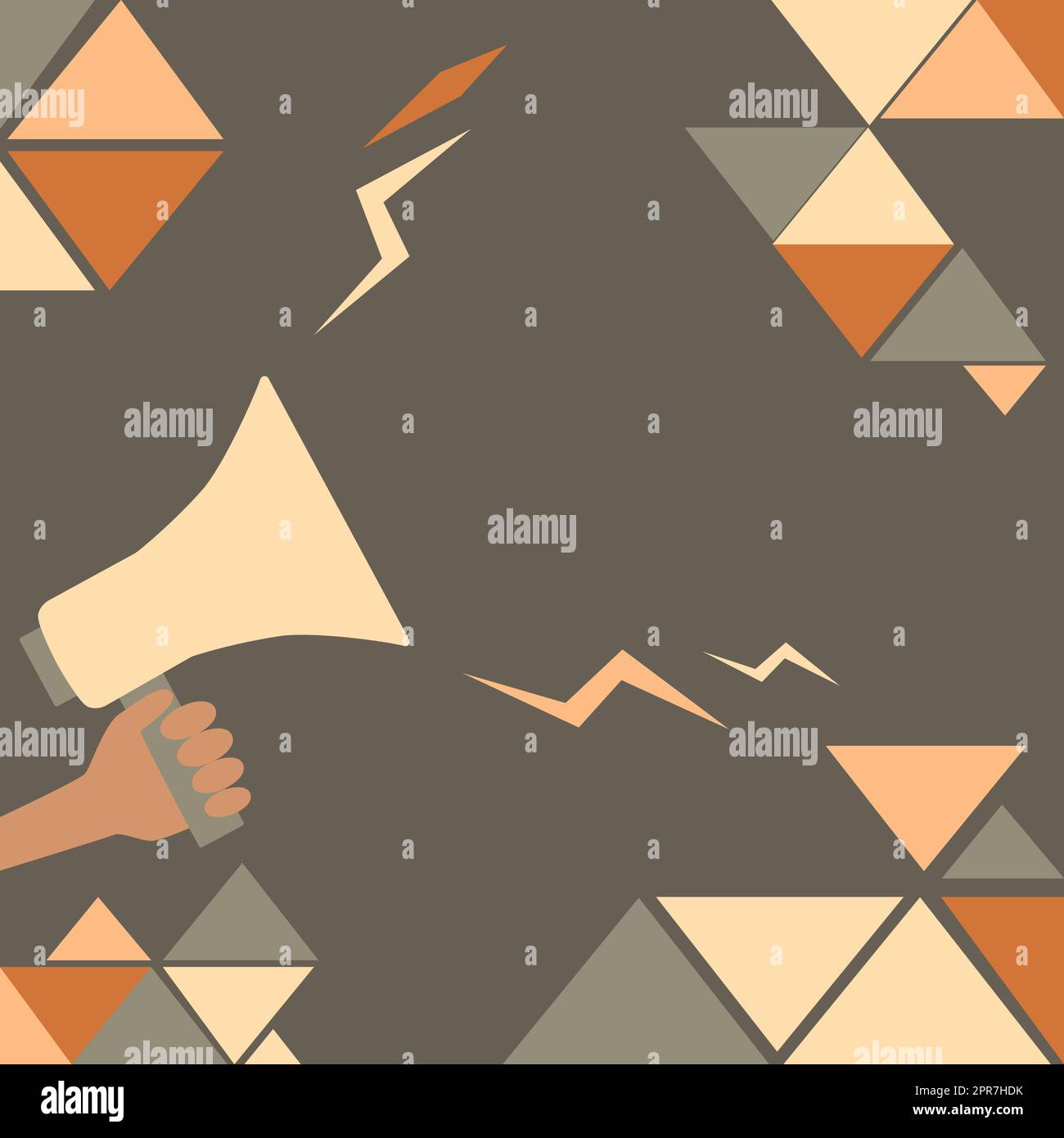 Illustration Of A Loud Megaphone Making New Wonderfull Announcement To ...