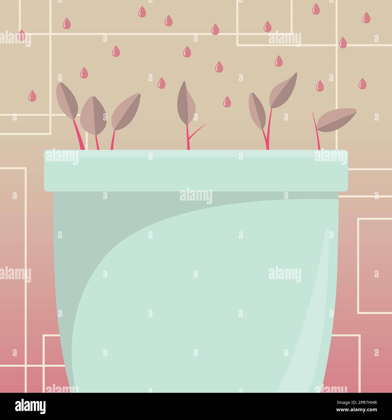 Flower being watered Stock Vector Images - Alamy