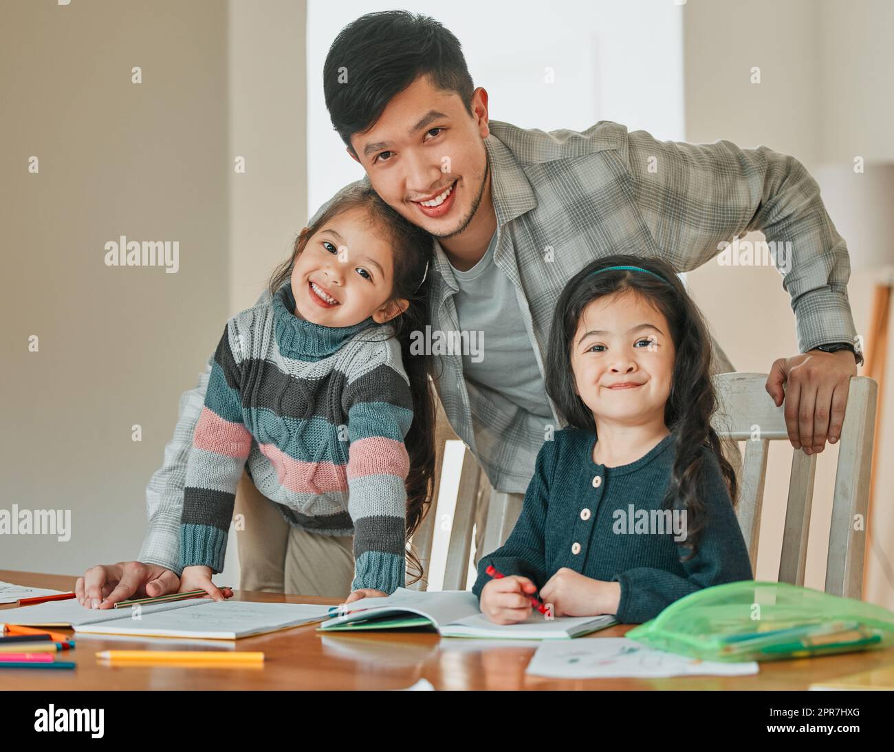 Drawing proud dad little girl hi-res stock photography and images - Alamy
