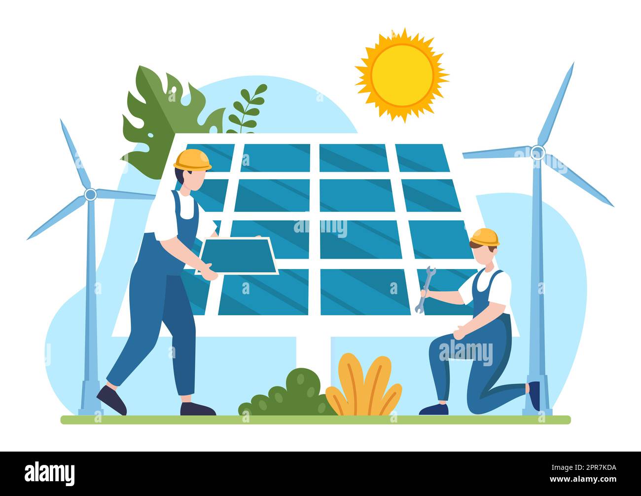 Solar Energy Installation, Panel or Wind Turbine Maintenance with Home ...