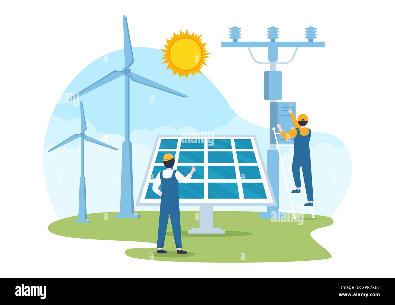 Solar Energy Installation, Panel or Wind Turbine Maintenance with Home ...