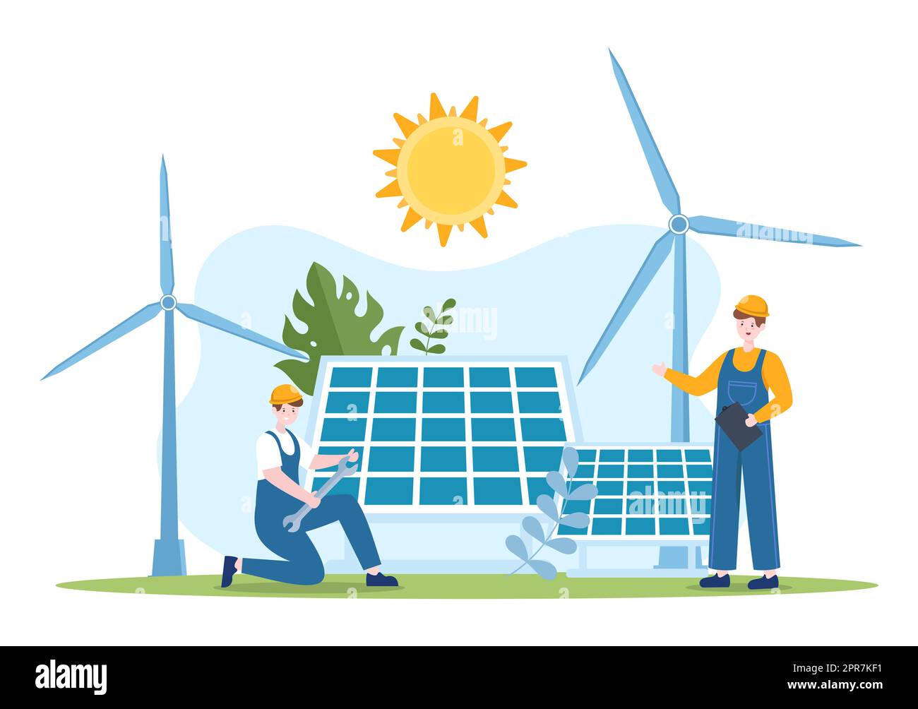 Solar Energy Installation, Panel or Wind Turbine Maintenance with Home ...