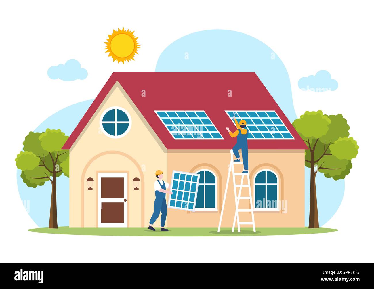 Solar Energy Installation, Panel or Wind Turbine Maintenance with Home ...