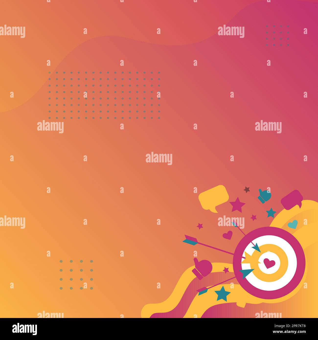 Presenting Message Hitting Target Concept, Abstract Announcing Goal ...