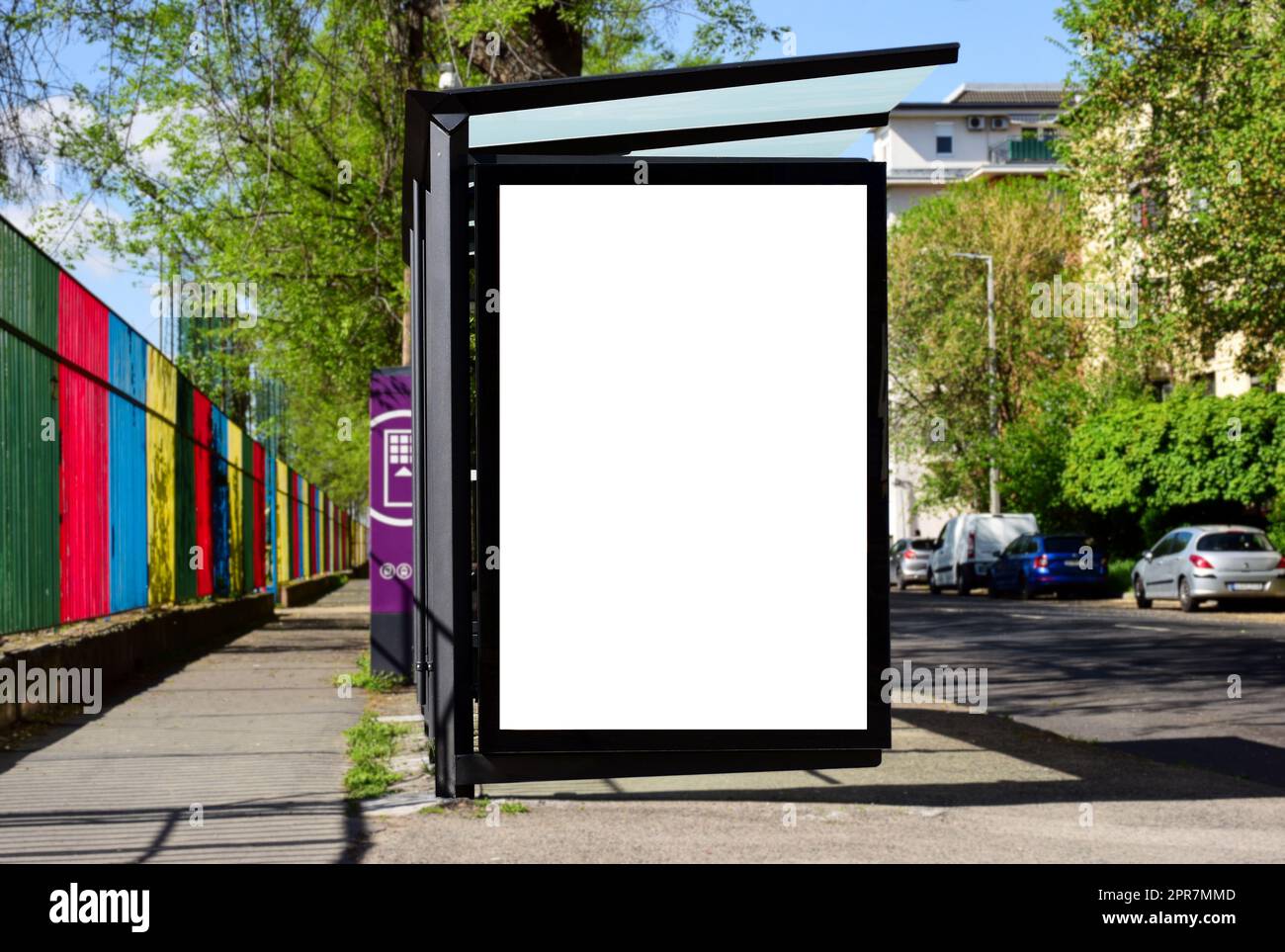 blank white ad and commercial billboard panel. mockup base. empty ...