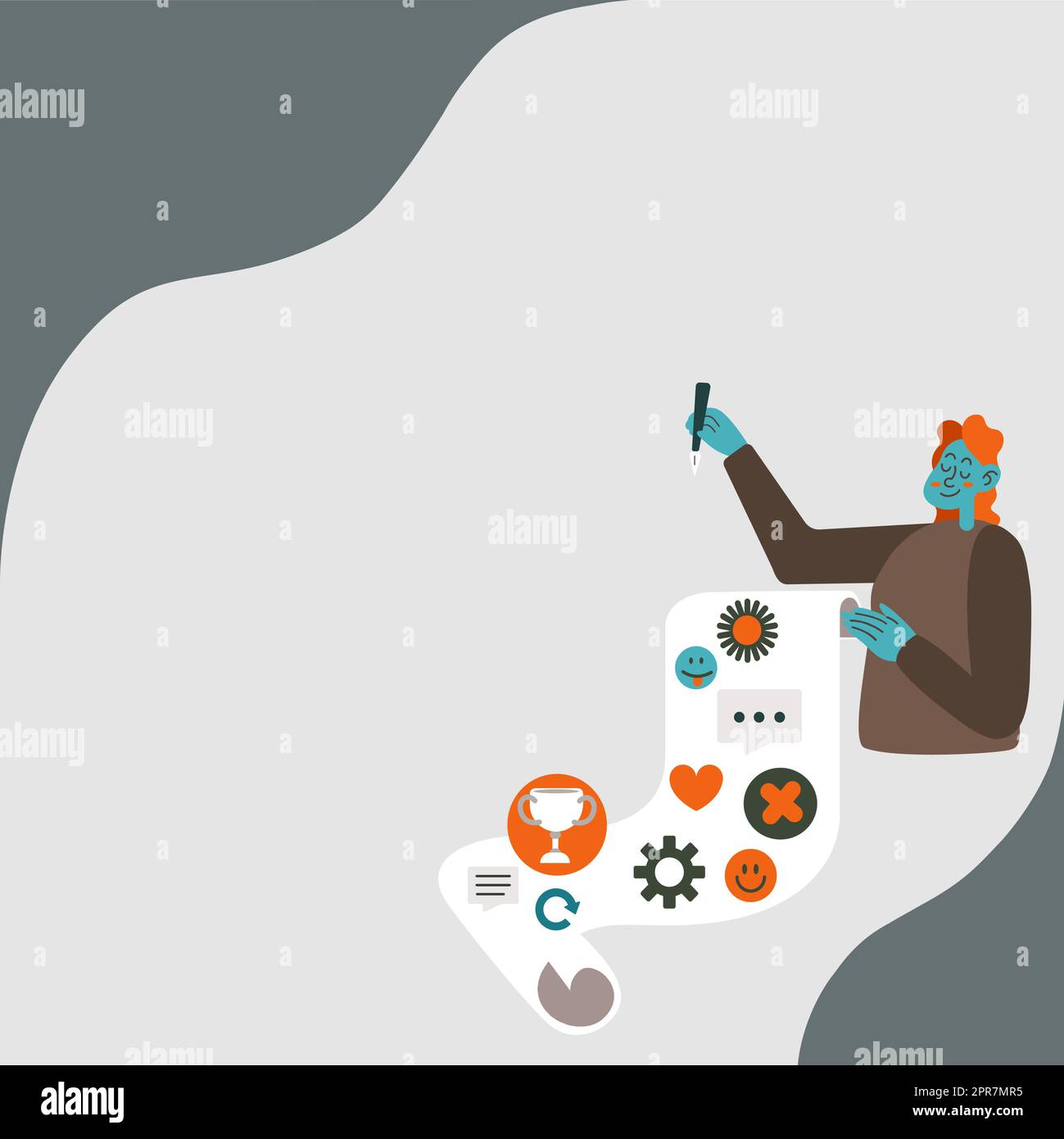 Lady Presenting Paper Showing Her Accomplishments Goals Project Ideas ...