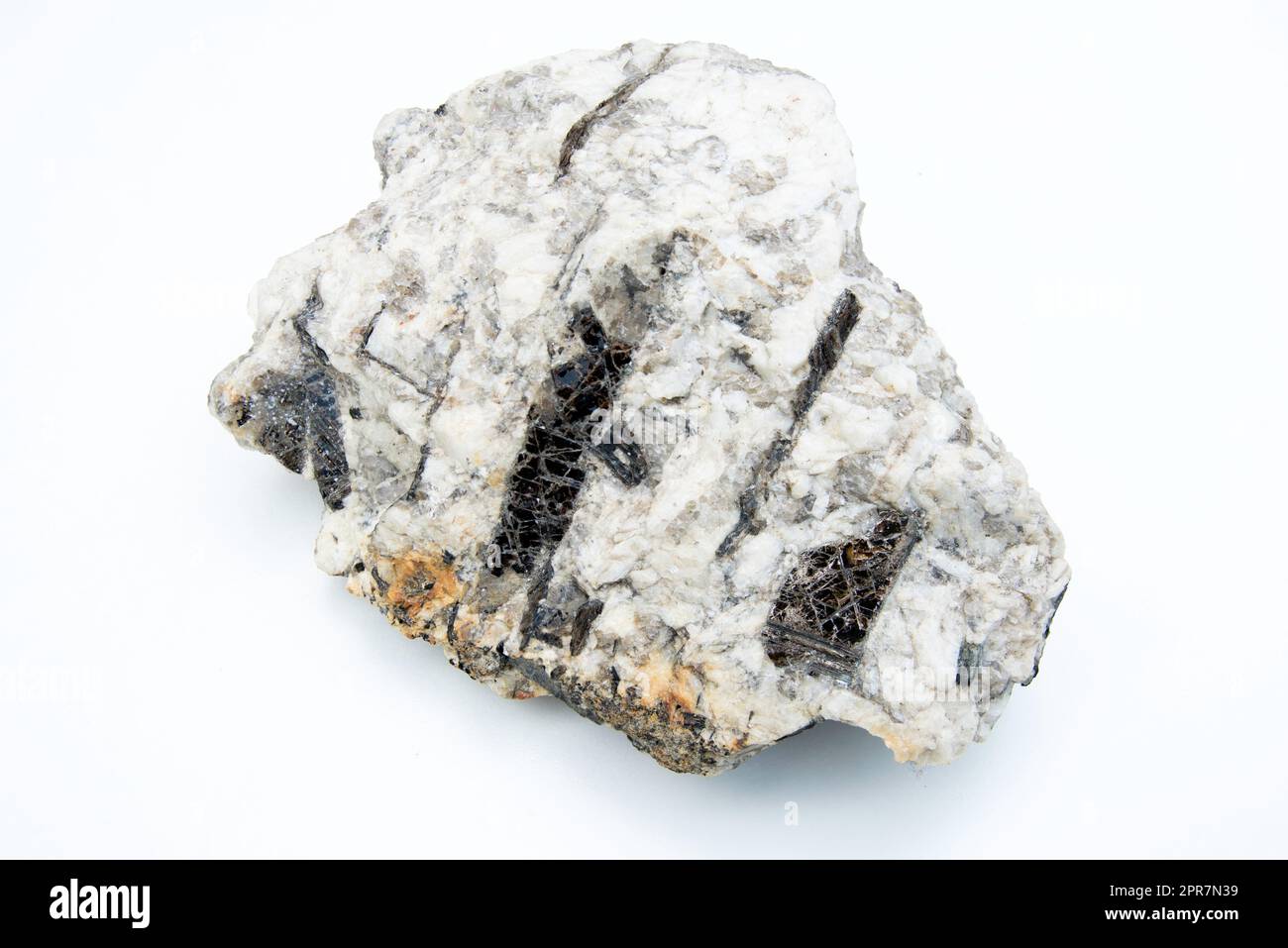 biotite mineral in a rock over white background Stock Photo - Alamy