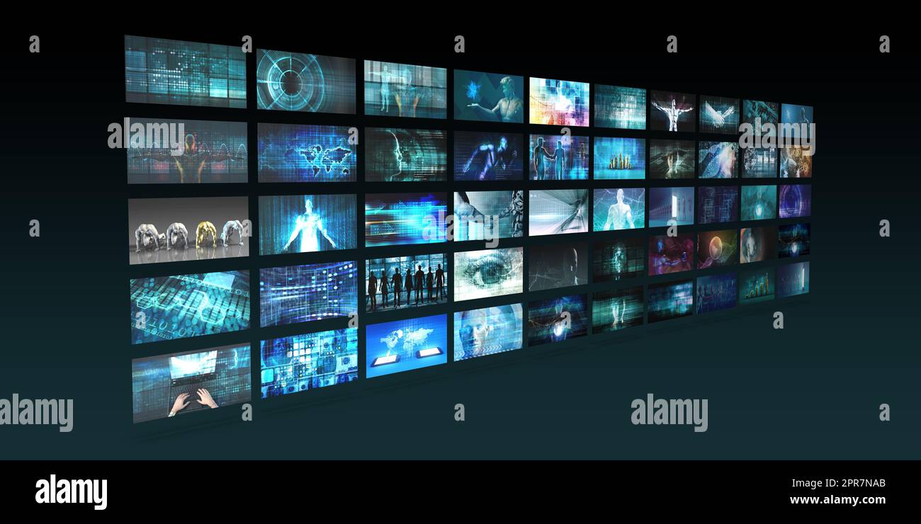 Multimedia Background For Digital Network On The Internet Stock Photo ...