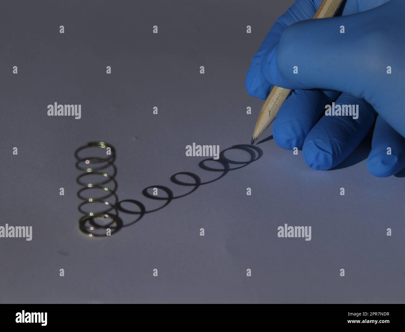 Shadow hygiene glove drawing pencil Spring Cleaning Caution Stock Photo ...