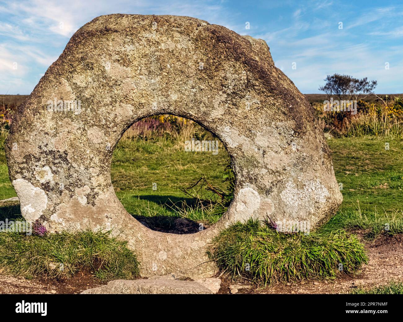 Men-an-Tol known as Men an Toll or Crick Stone - small formation of ...