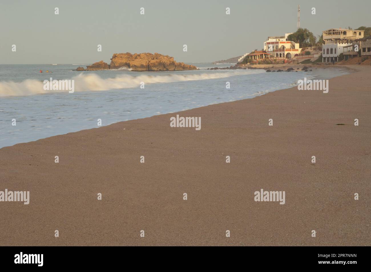 Coastal landscape and town of Popenguine in the region of Thies Stock ...