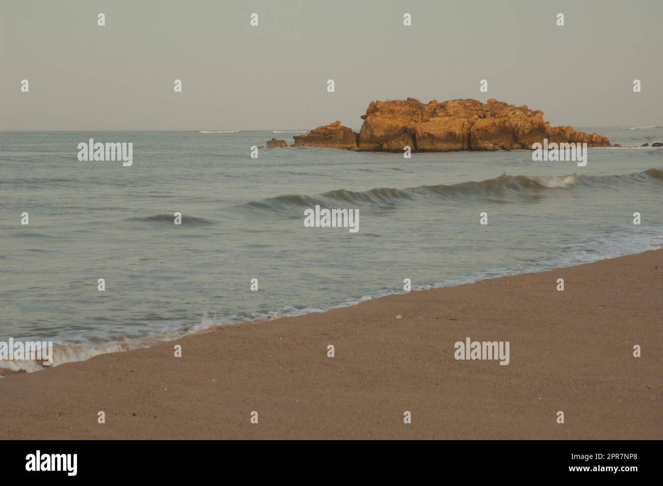 Beach and islet in the coast of Popenguine Stock Photo - Alamy