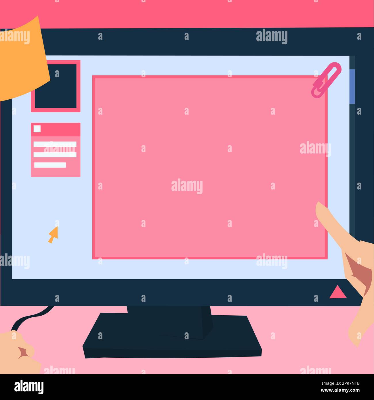 Hand Touching Screen Of Desktop Inside Web Browser Showing Recent ...