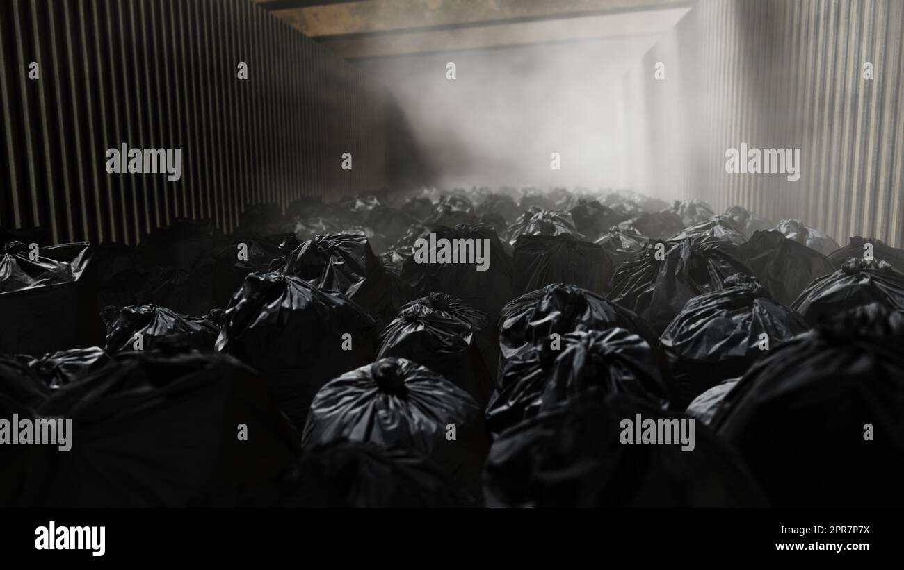 Leftover Waste In Trash Bag Stock Photo - Alamy