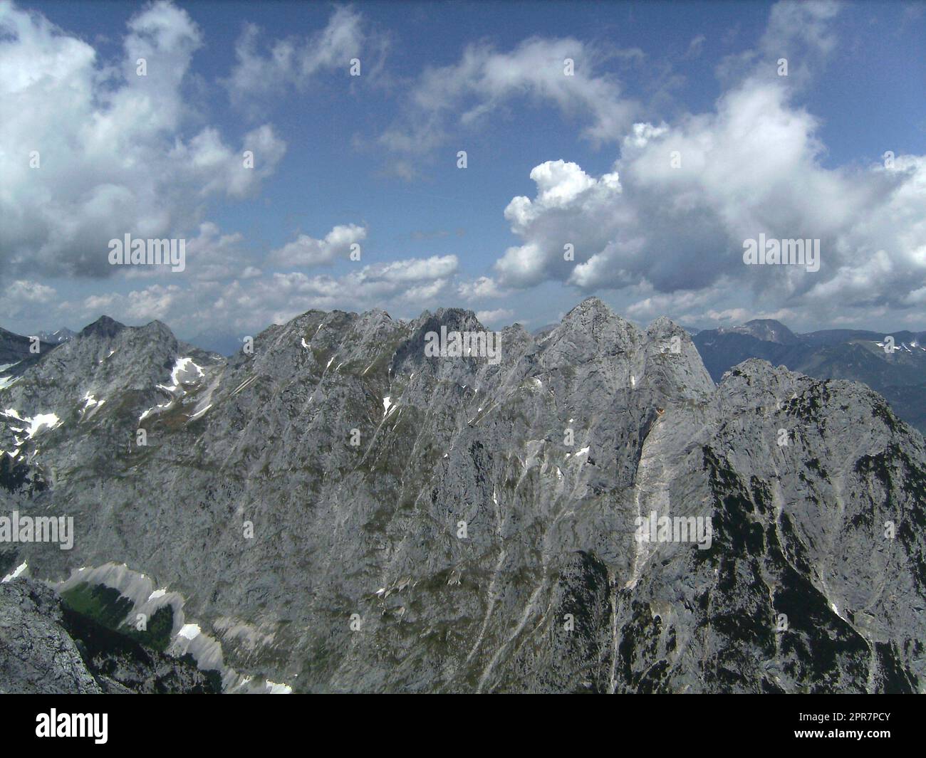 Mountain panorama at Alpspitze via Ferrata in Garmisch-Partenkirchen ...
