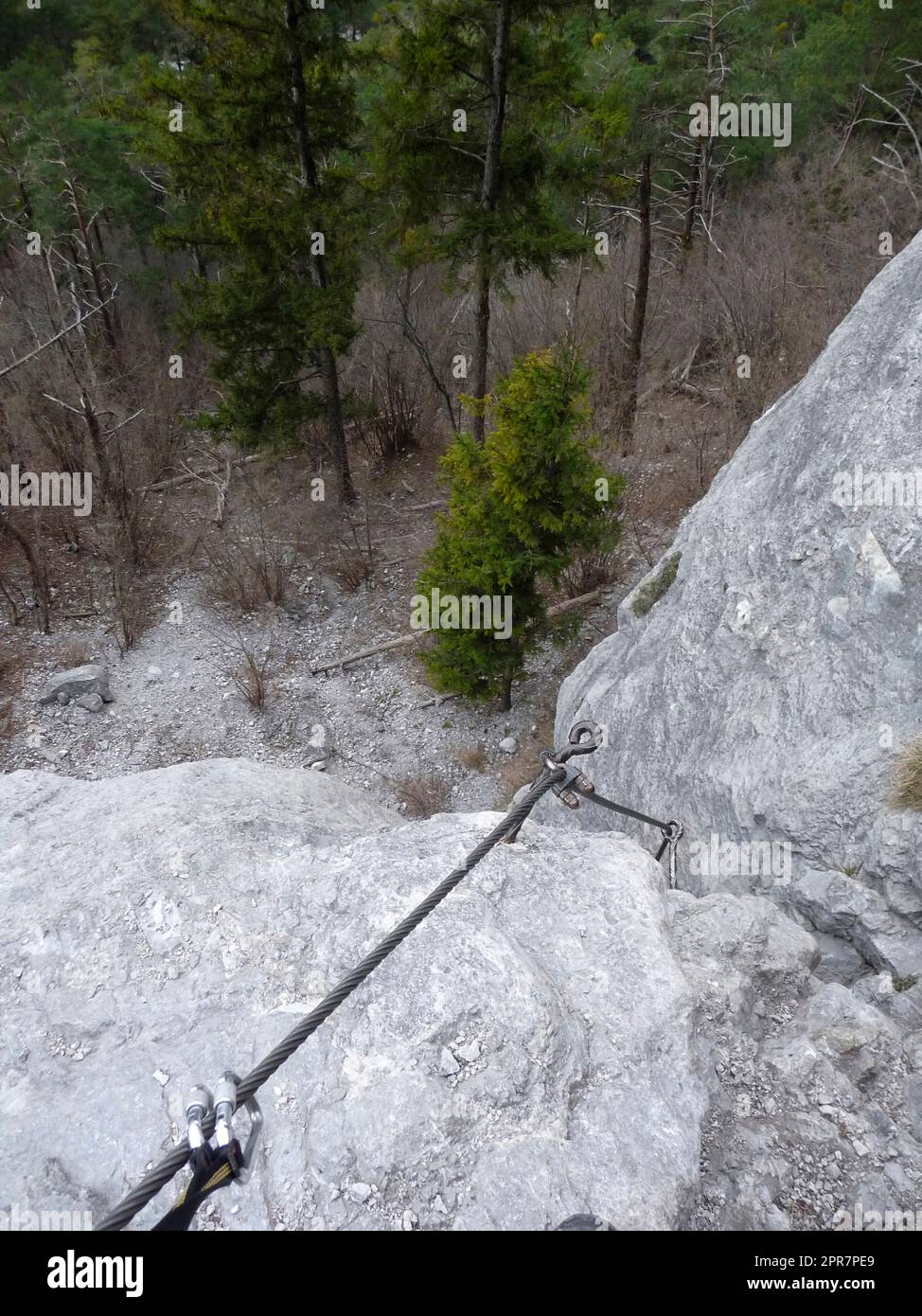 Via ferrata at Martinswand mountain, Kaiser Max rise, Tyrol, Austria ...