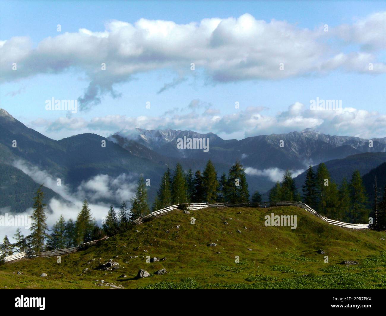 Via ferrata at high mountain lake Seebensee, Tajakopf mountain, Tyrol ...