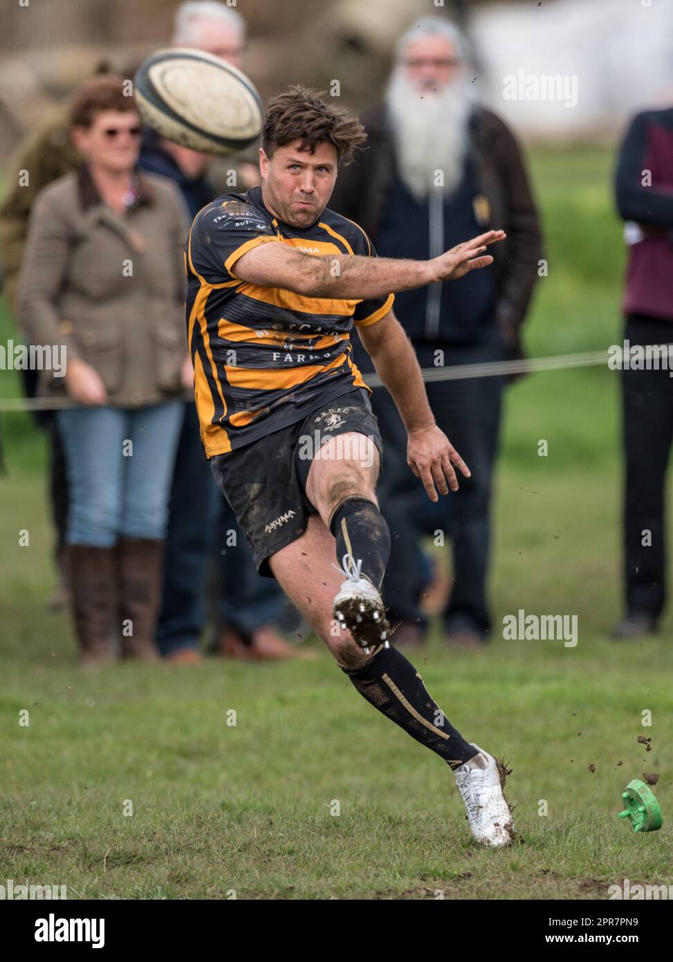 English mens amateur Rugby Union players playing in a league game Stock ...
