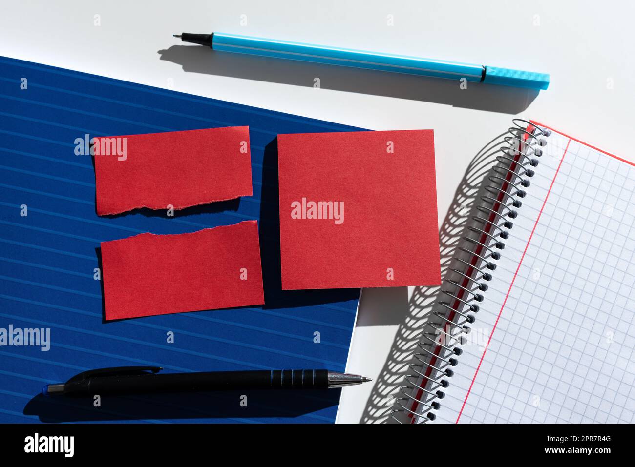 Sticky Note And Ripper Paper With Important Messages Placed On Desk ...